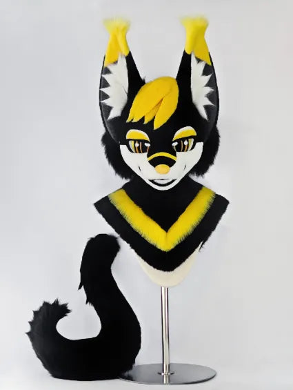 Yellow Accent Fox Fursuit | Vibrant Fox Cosplay Suit – DokidokiFursuit ...