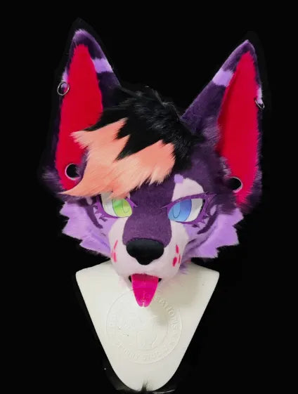 Vibrant Ear Wolf Fursuit | Colorful Wolf Costume – DokidokiFursuit ...