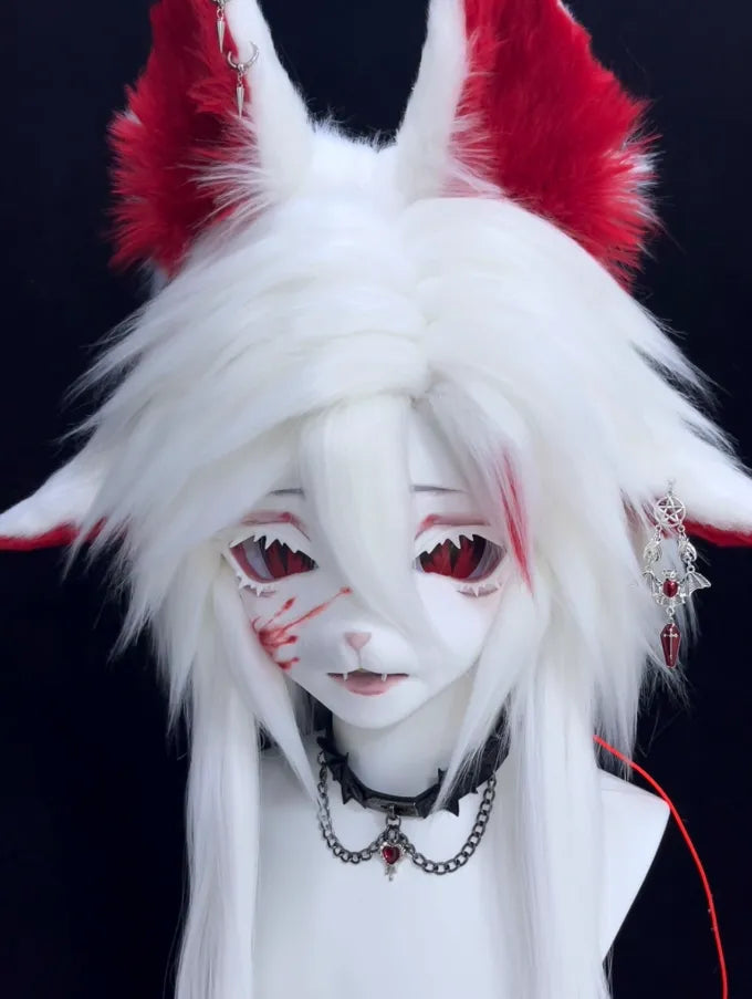 Blood Moon Fox Fursuit | Red & Black Fantasy Fox Costume ...