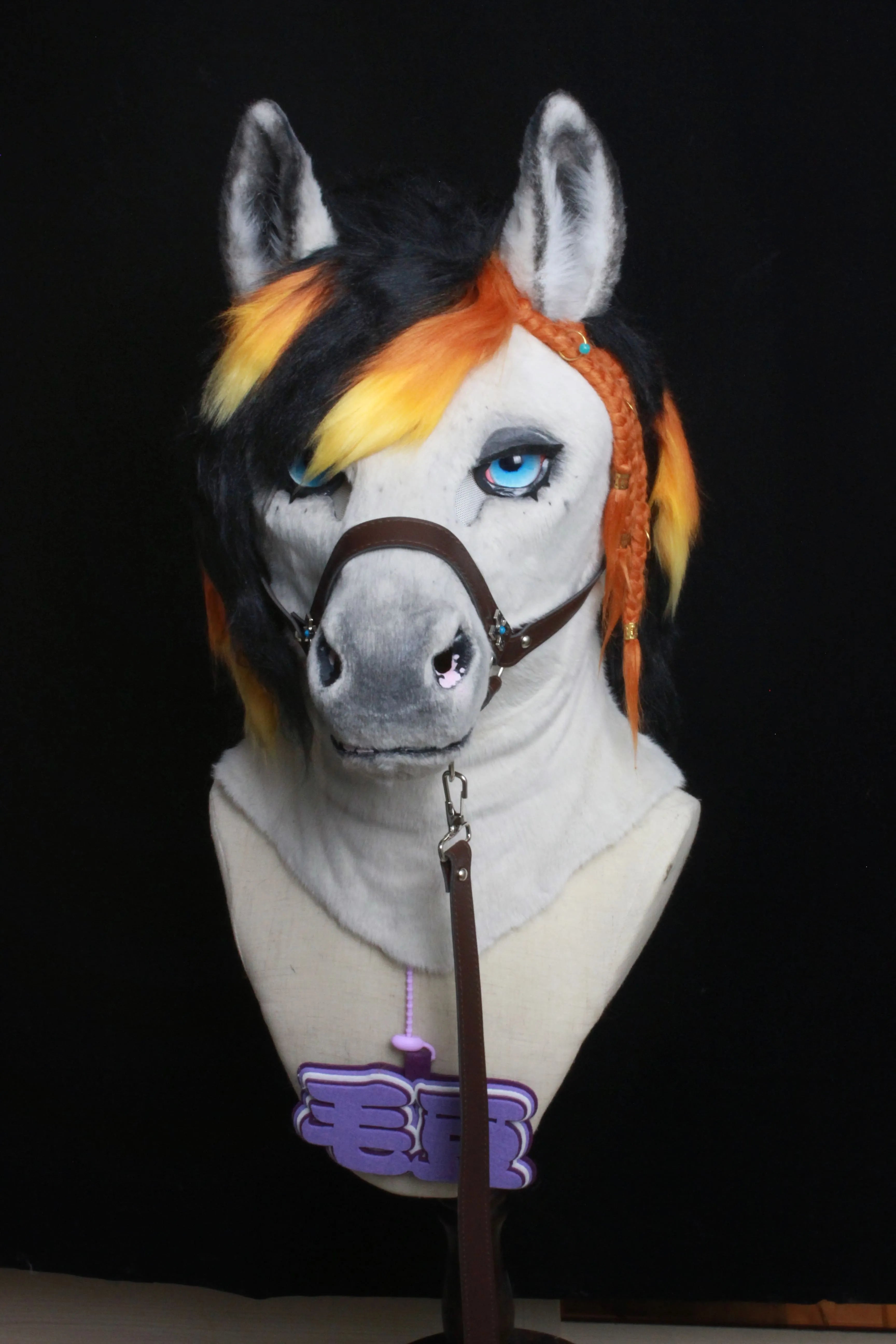 Custom Braided Mane Mung Bean Horse Fursuit – Handmade Custom Fursuit ...