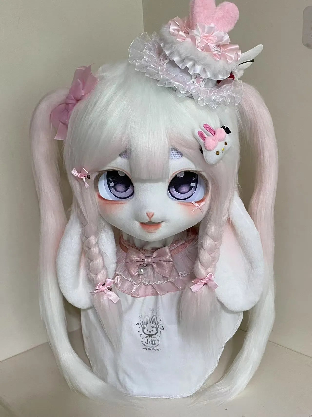 Pink Lace Love Rabbit Fursuit – Custom Fursuit by DokidokiFursuit ...