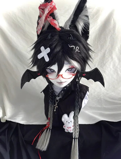 Bat Winged Dark Gothic Fursuit – Winged Shadow Creature with Gothic ...