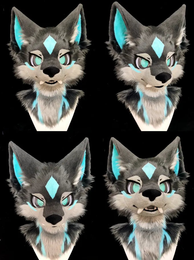 Cyber Neon Fang Fursuit | Futuristic Neon Cyber Costume ...