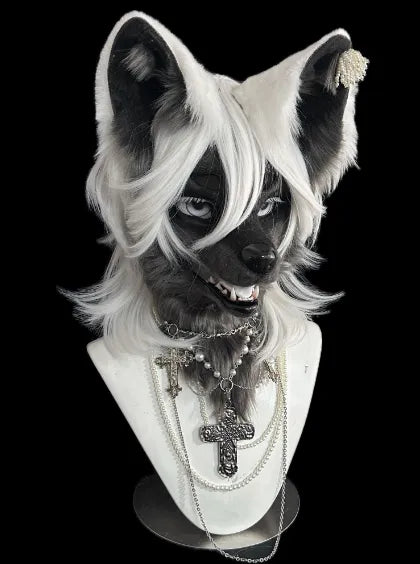Gothic Gent Wolf Fursuit | Gothic Wolf Costume – DokidokiFursuit ...
