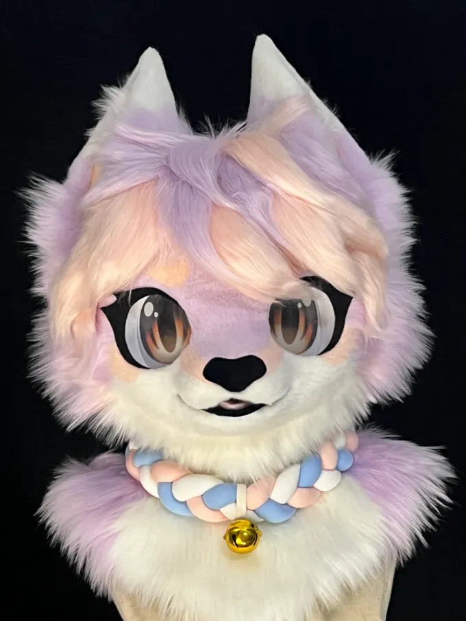 Pastel Dream Pup Partial Fursuit | Custom Furry Head & Tail by ...
