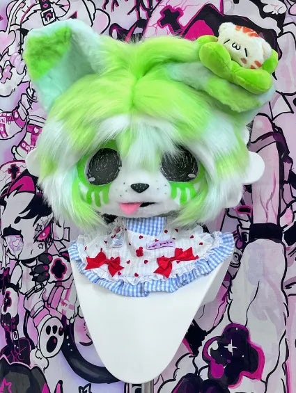 Vibrant Playful Pup Partial Fursuit | Custom Furry Head & Tail by ...