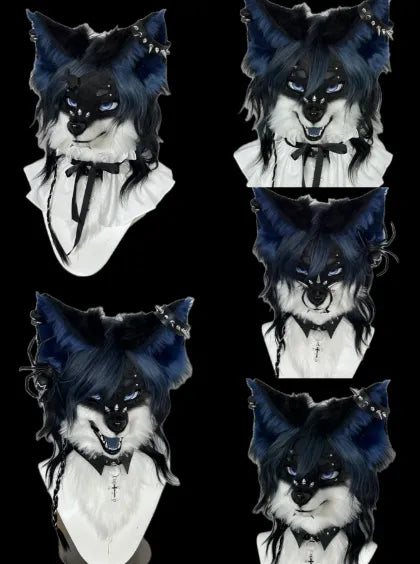 Gothic Punk Wolf Full Partial Fursuit | Dark & Edgy Style – DokiDoki ...