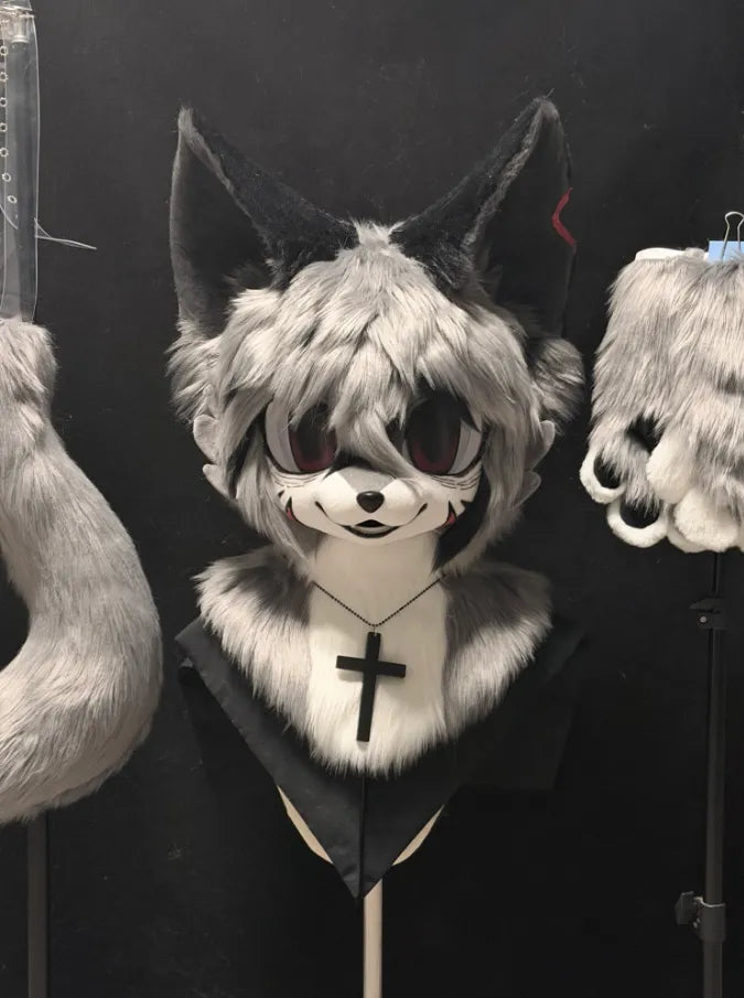 Dark Gothic Wolf Partial Fursuit | Handmade Wolf Costume by ...