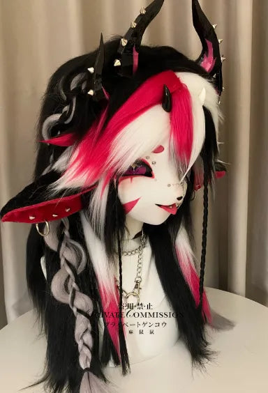 Blazing Fox Spirit Brave Feline Mini Partial Fursuit | Bold Fox Head ...