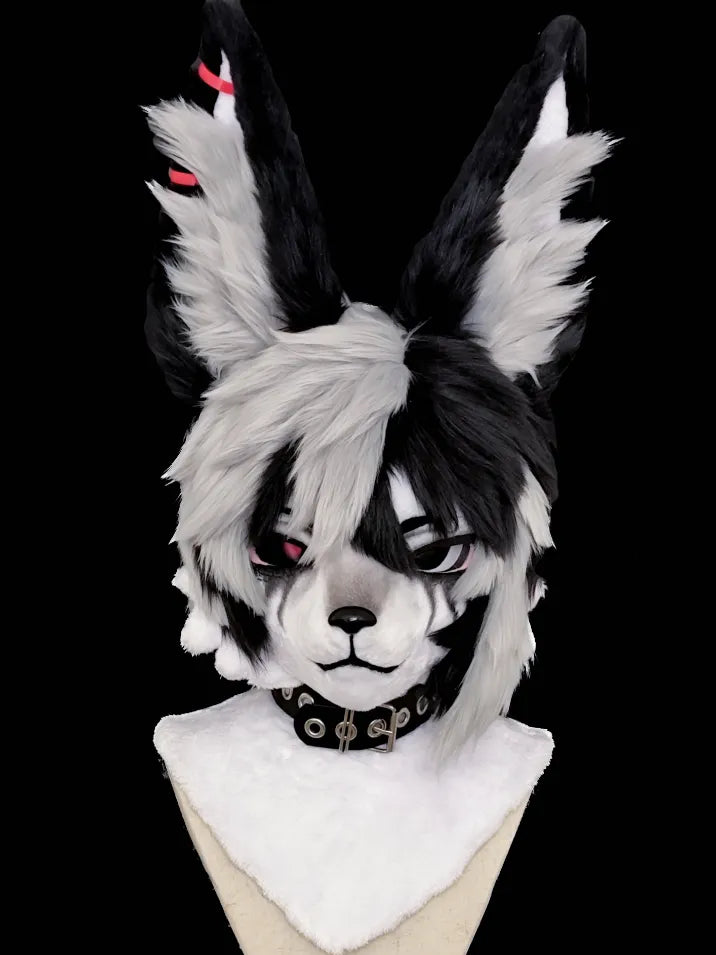 Black White Red Cool Canine Mini Partial Fursuit - Full Fursuit by ...