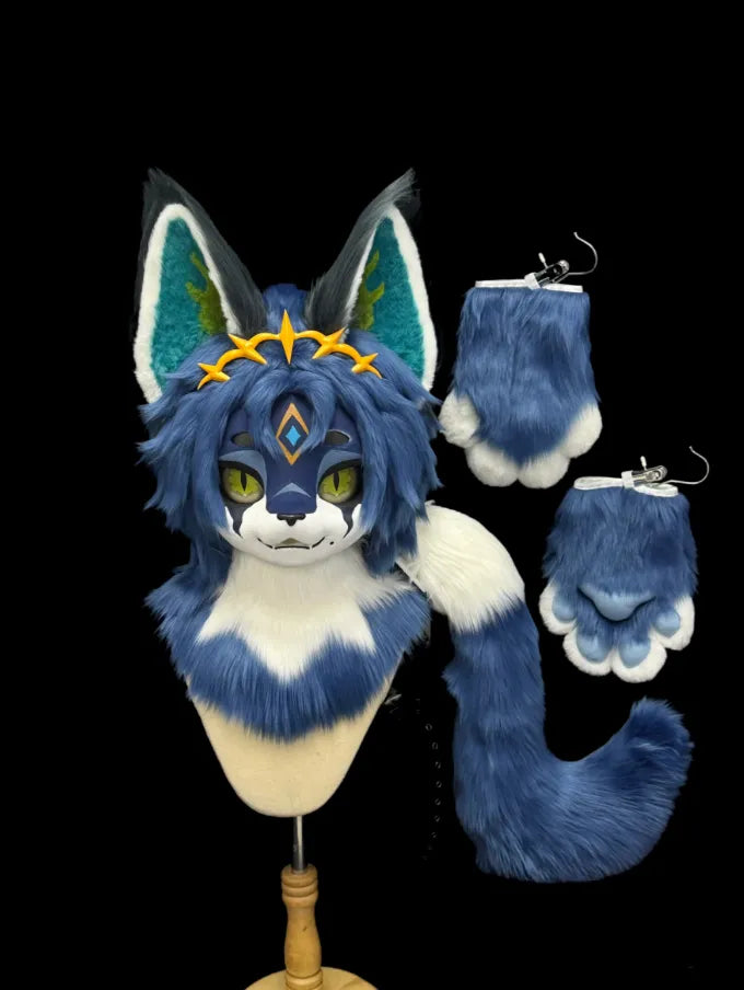 Blue White Starlight Mythical Full Partial Fursuit | Fantasy Furry ...