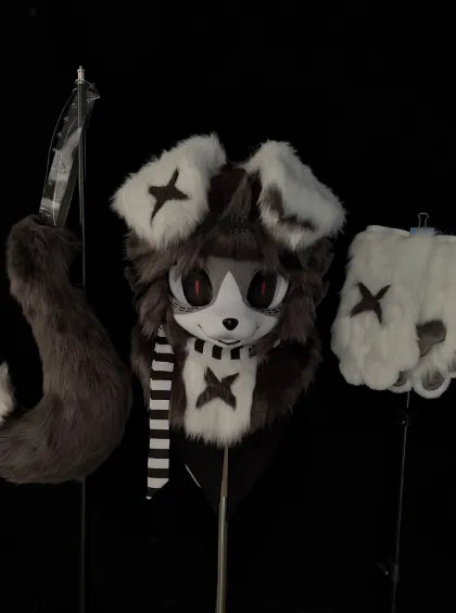 Gray White Star Accent Gothic Full Partial Fursuit – Dark Style ...