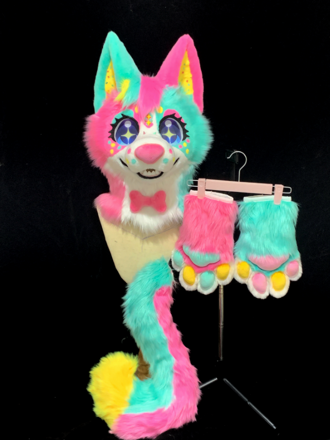 Pastel Color Feline Full Partial Fursuit | Soft Tones & Cute Style ...