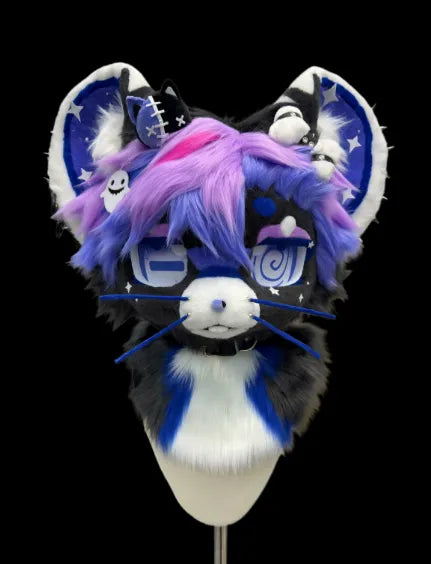 Starry Night Kemono Full Partial Fursuit (Purple-Blue Kemono Head, Paws ...