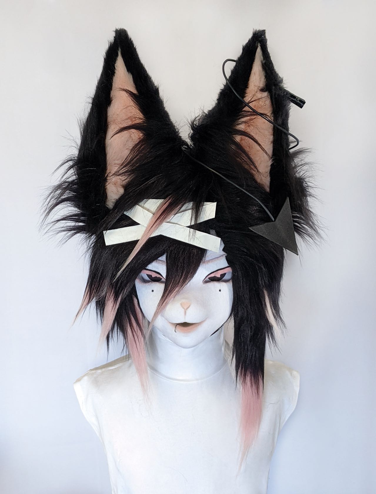 Bandage Pink And Black Male Fox Fursuit – DokiDoki FurryStudio